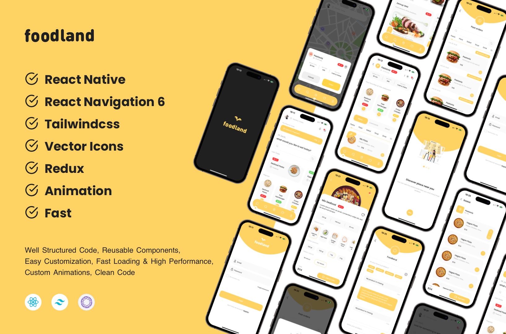 Foodland - Online Food Ordering and Takeaway Service with React Native by teammadeit